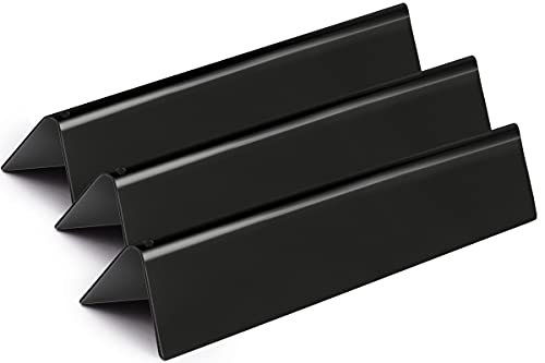 15.3" 7635 Porcelain-Enameled Flavorizer Bars for Spirit 200 Series Gas Grills, Spirit E210, S210, E220, S220 with Front Control Knobs, Set of 3 Heat Plates Flavorizer Bars Replacement for Weber 7635