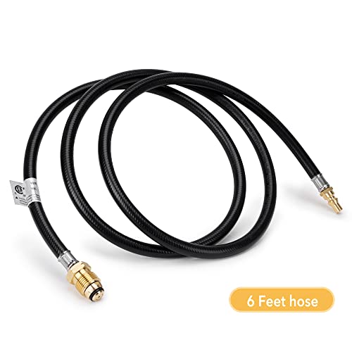 Stanbroil RV Propane Hose with 1/4" Quick Connect and 6 Feet POL Connector for Motorhome Tank RV Camping