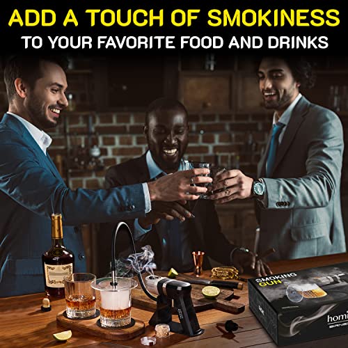 Smoking Gun Wood Smoke Infuser Birner PRO - Starter Kit, 11 PCS, Flavor Blaster Smoker Machine with Accessories and Wood Chips and Smoking Gun Bubble Mixture, 8 Oz - Proudly made in USA