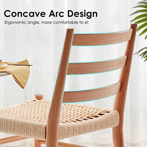 STARY Rattan Dining Room Chairs Set of 2 with Comfortable Woven Seat,Fully-Assembled