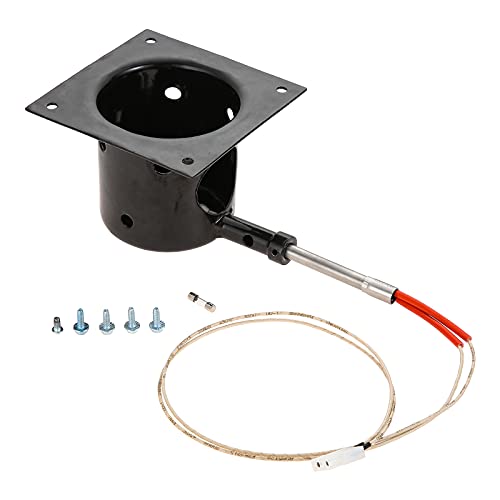 DRELD Porcelain-Enameled Heavy Duty Fire Burn Pot and Hot Rod Ignitor Kit, Replacement for Traeger and Pit Boss Wood Pellet Grill with Screws and Fuse