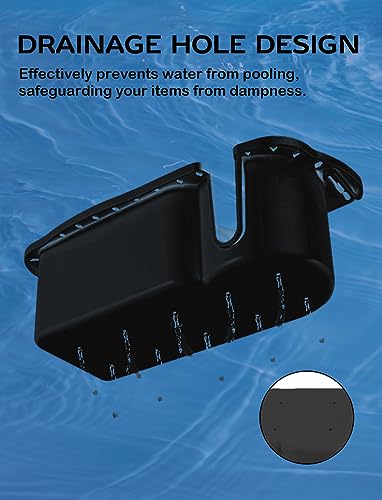 AngLink Boat Cup Holder - Marine Boat Caddy Organizer with Storage 3 Mount Options, Fishing Tool Drink Holders for Center Console Seat Kayak Pontoon Bass Boat Jon Boats丨Black