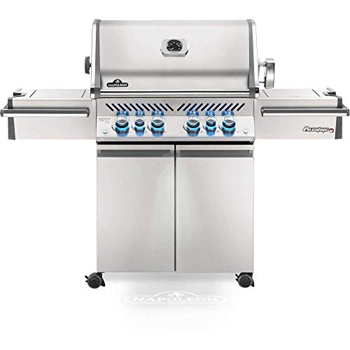 Napoleon PRO500RSIBPSS-3 Prestige PRO 500 BBQ Propane Gas Grill, sq.in. + Infrared Side and Rear Burners, Stainless Steel