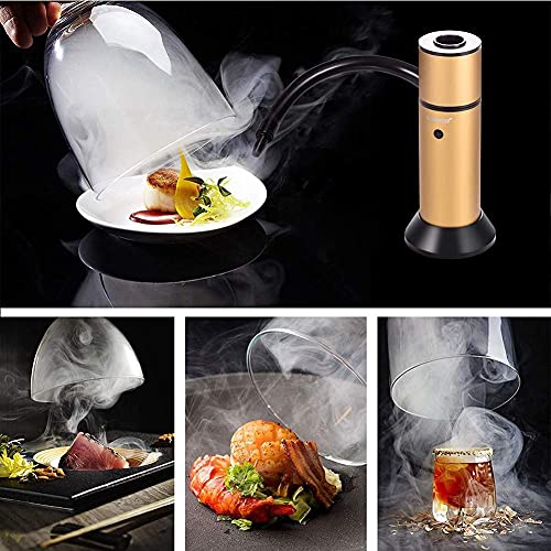 CREATIVECHEF Smoking Gun,Cocktail Smoker Kit,Used Outdoors, Bars, Parties,Aluminum Alloy Material,Yellow