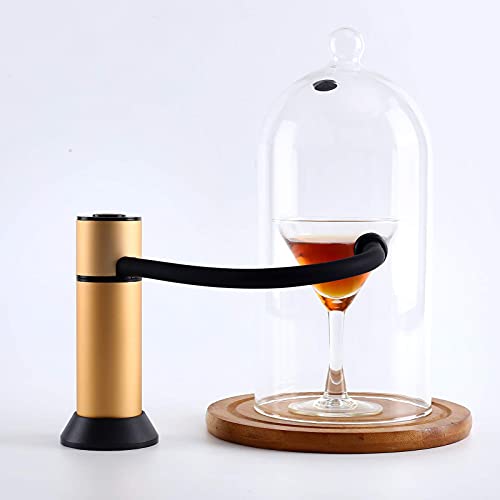 CREATIVECHEF Smoking Gun,Cocktail Smoker Kit,Used Outdoors, Bars, Parties,Aluminum Alloy Material,Yellow
