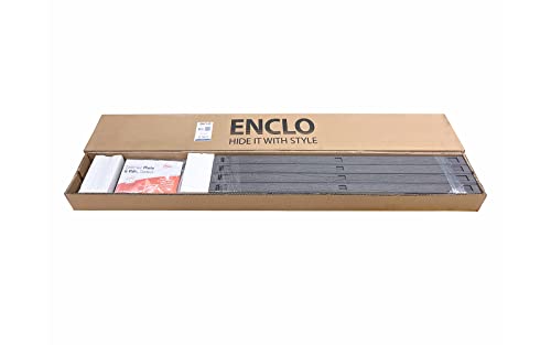 Enclo Privacy Screens EC18013 4.5ft H x 3ft W Alpine Outdoor Privacy Fence Panel Screen No Dig WoodTek Vinyl Kit (2 Panels), Charcoal