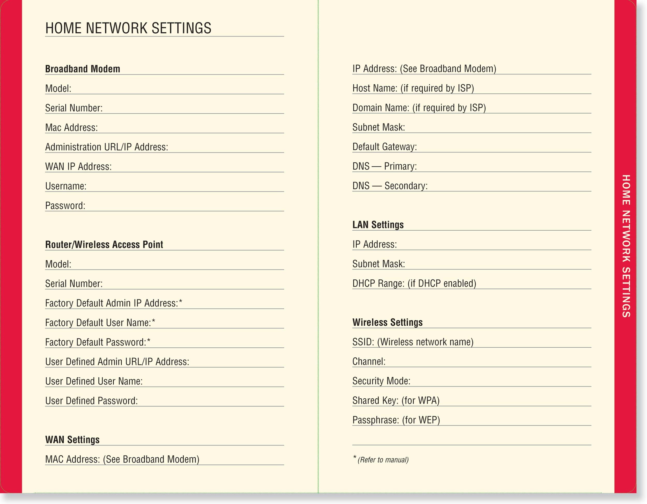 The Personal Internet Address & Password Logbook (removable cover band for security)