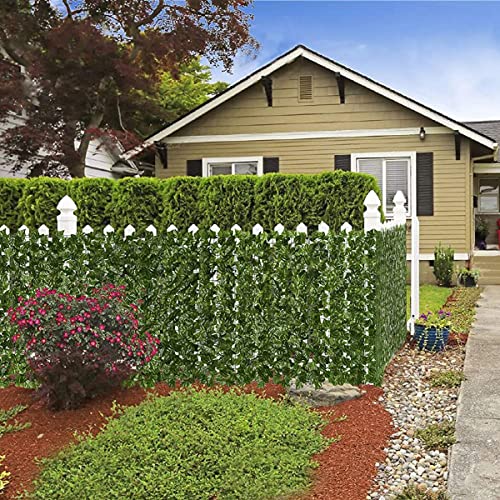 Queenbox 50x50cm Artificial Leaves Hedges Roll Simulation Leaf Garden Fence for Balcony Home Decoration, Protect Privacy, Shallow Sweet Potato