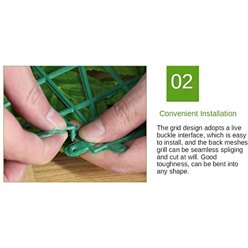 Queenbox 50x50cm Artificial Leaves Hedges Roll Simulation Leaf Garden Fence for Balcony Home Decoration, Protect Privacy, Shallow Sweet Potato