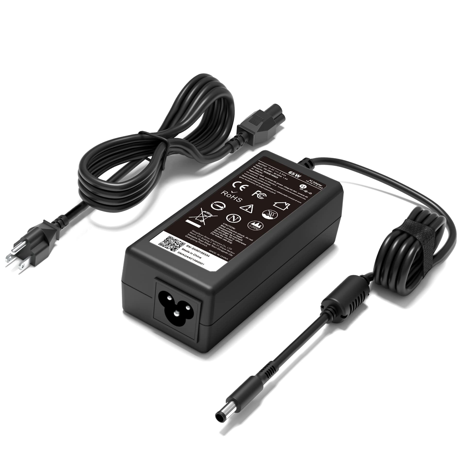 New 45W 65W for DELL Laptop Charger Replacement 4.5mm Tip DELL Latitude 13 3301 3390 14 3400 3410 3420 3490 15 3500 3510 3520 3590 Inspiron 13 14 15 3000 5000 7000 Series Power Cord 19.5V 3.34A