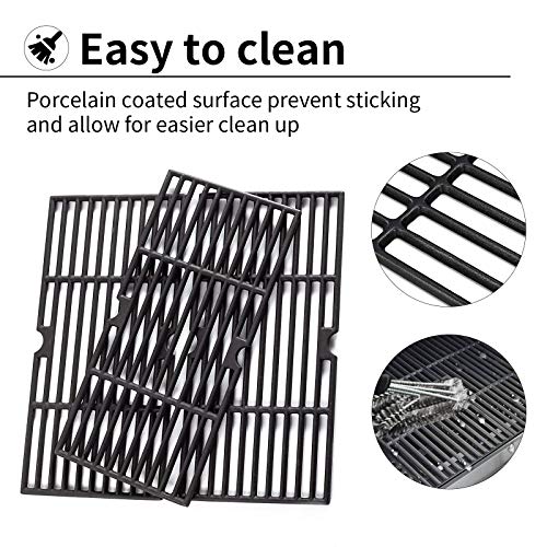 Grill Replacement Grates Parts for Charbroil Advantage 463343015, 463344015, 463344116, Kenmore, Broil King and Centro Grill, 16 15/16" Cast Iron Cooking Grids