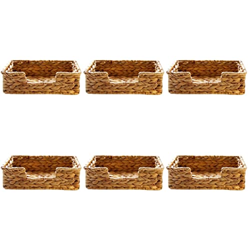 Cabilock Desktop Napkin Holders Sorage Cupboards Cube Water Tea Storage No Woven - Style Rustic Kitchen Willow Toys Cosmetic Clothes Baskets Nursery Organizing Rattan Lid Tray Wicker