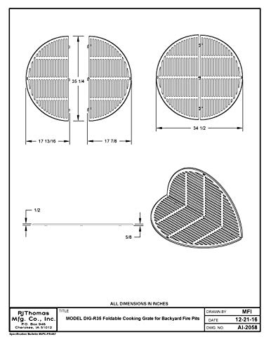 Pilot Rock - Foldable Cooking Grate 35" Diameter - Made in The USA