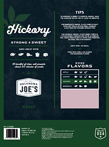 Oklahoma Joe's Hickory Wood Smoker Chips, 2-Pound Bag