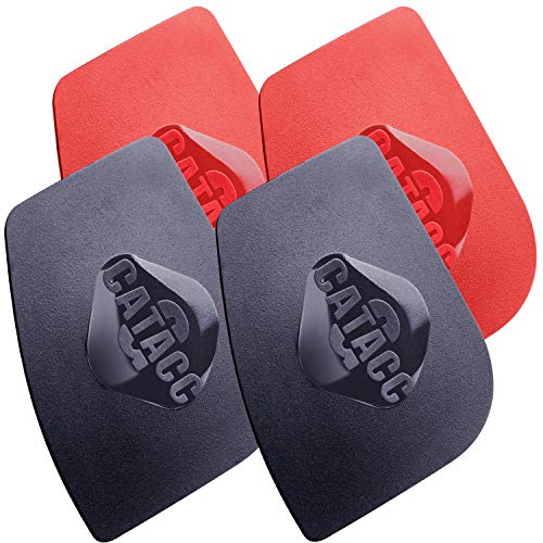 Original Pan Scrapers Set, 4 Pack Flexible Thicker Polycarbonate Plastic Pan Scraper Tools for Cast Iron Skillets, Cookware, Pans, Dishes and Pots