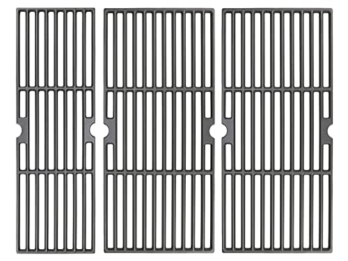 Shengyongh CC475 (3-Pack) 18 Inch Matte cast Iron Grates Replacement for Charbroil Performance 4 Burner 463376018P2, 463376117, 463377117, 463673617, 463377017, 463347017