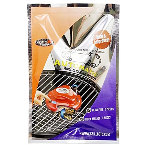 Grillbot Brushes Quick Release Shafts and Claw Pins, Automatic BBQ Grill Cleaning Robot, Robotic Grill Cleaner Accessories Partsβ¦