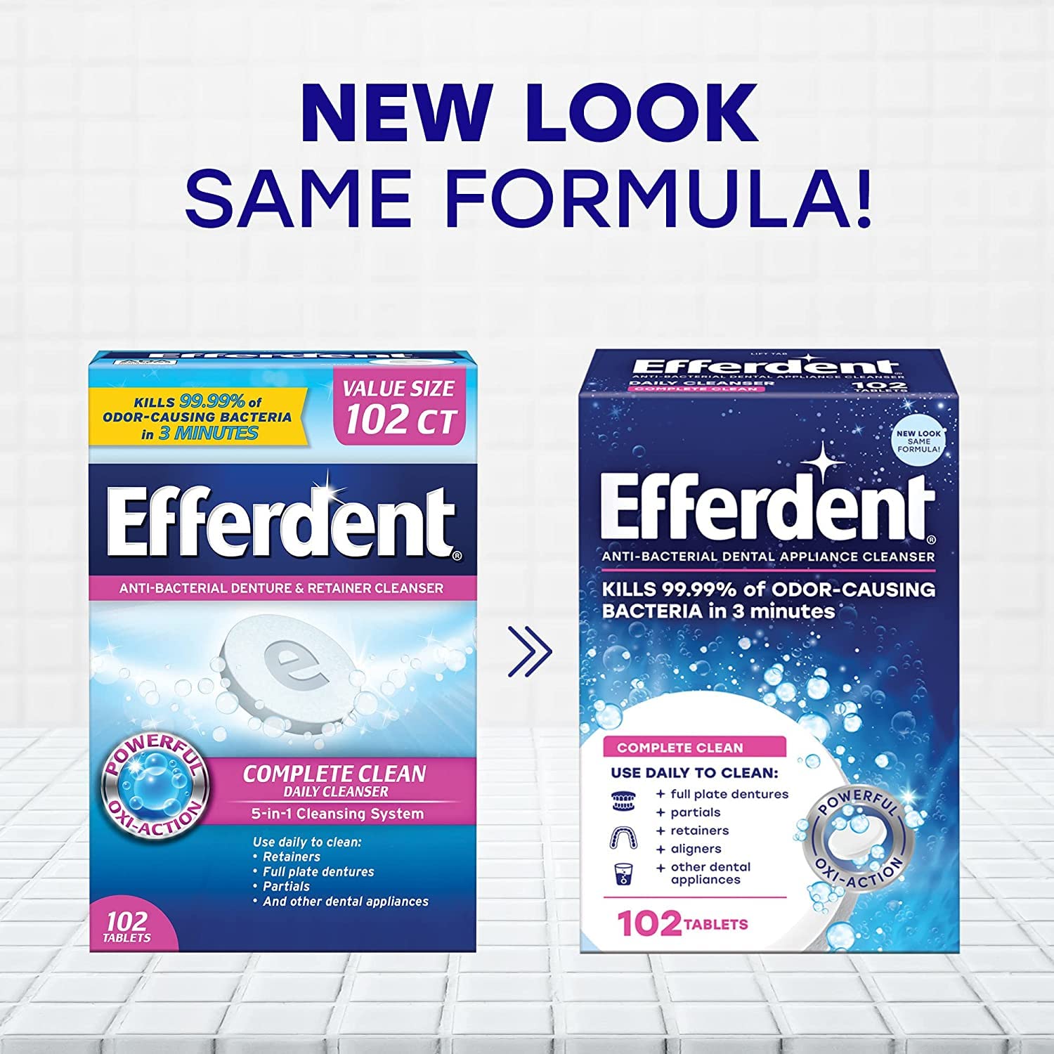 Efferdent Denture Cleaner, 90 ct