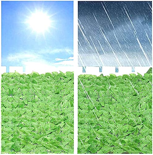 Expandable Faux Privacy Fence Artificial Ivy Leaf Hedge Roll Privacy Screen | Artificial Hedges Fence,Faux Ivy Vine Leaf Decoration UV Fade Protected for Balcony Patio (Size : 1×0.5m)