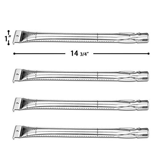 VICOOL BBQ Grill Kits Replacement for Kenmore 146.16198211,146.34611410,146.10016510, Porcelain Heat Shield, Stainless Steel Burners and Crossover Tubes Parts