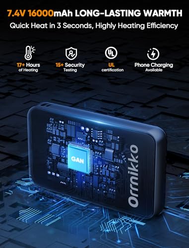ORRNIKKO [2024 All-New] Heated Vest Women - Detachable Heated Hood, With 7.4V 16000mAh Battery Pack, Womens Heated Vest