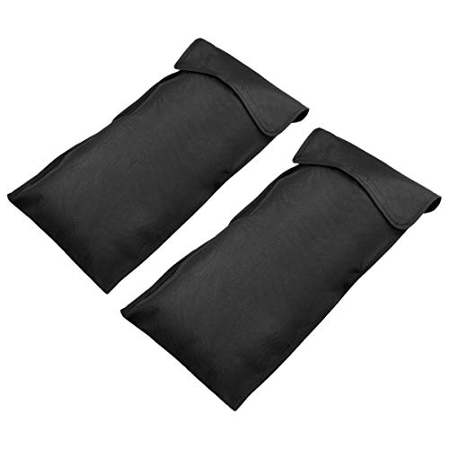 DOITOOL 2PCS Grill Utensil Storage Bag - Oxford Cloth Water Proof Tool Storage for Grill Accessories - Black Bbq Accessories Tool Organizers and Storage for Camping Hiking(18.5x9.6inch)