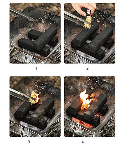 Veksun Fire Starters,Charcoal Starters Wood Wool Long Burning Natural Kindling for Fireplace,Campfire,Fire Pit, BBQ Grill,Wood Pellet Stove,Log Burner,Pizza Oven,Smokers 32 Pcs