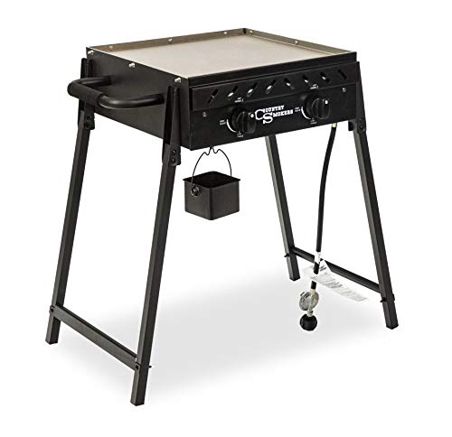 Country Smokers CSGDL0370 Horizon Series, Plains 2-Burner Portable Gas Griddle, Black