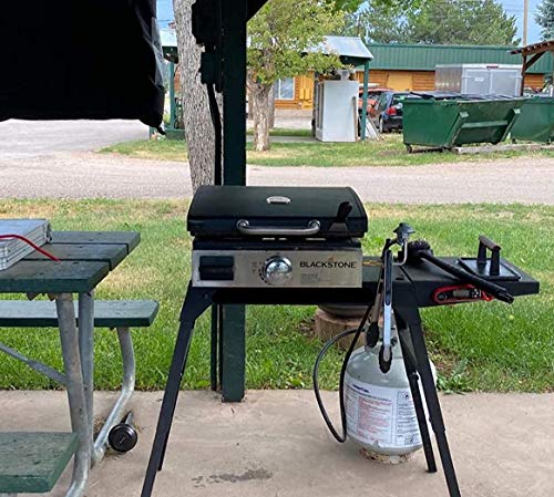 Hard Cover Hood with Temperature Gauge for Blackstone 22 inch Table Top Griddle, 5011 Griddle Hood for Blackstone 22" Grill, Black