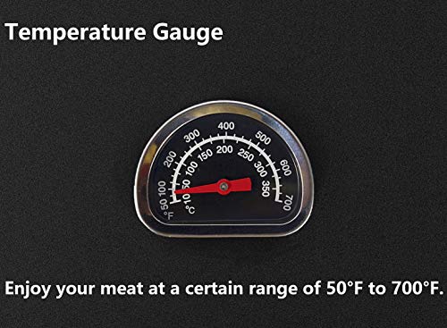 Hard Cover Hood with Temperature Gauge for Blackstone 22 inch Table Top Griddle, 5011 Griddle Hood for Blackstone 22" Grill, Black