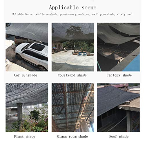 Gqq Black Shade Net Cloth Sunblock Privacy Screen Fabric Sun Mesh Net Shade Rate 95% Garden Patio Railing Window,Can be Used in courtyards, Rooftops, carports, etc.