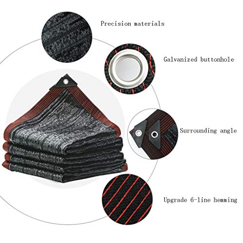 Gqq Black Shade Net Cloth Sunblock Privacy Screen Fabric Sun Mesh Net Shade Rate 95% Garden Patio Railing Window,Can be Used in courtyards, Rooftops, carports, etc.