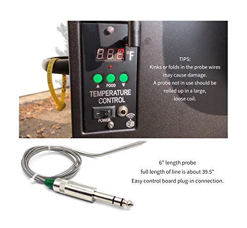 Replacement Parts High-Temperature Meat Temperature Probe Compatible with Green Mountain Grill/GMG Pellet Grills, Works with Jim Bowie Choice, Daniel Boone Choice & Davy Crockett Grills