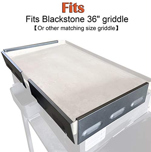 EasiBBQ 5015 Wind Screen for Blackstone 36" Griddle and Other Griddle, Wind Guard, Black