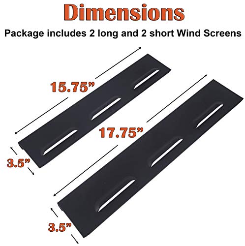 EasiBBQ 5015 Wind Screen for Blackstone 36" Griddle and Other Griddle, Wind Guard, Black