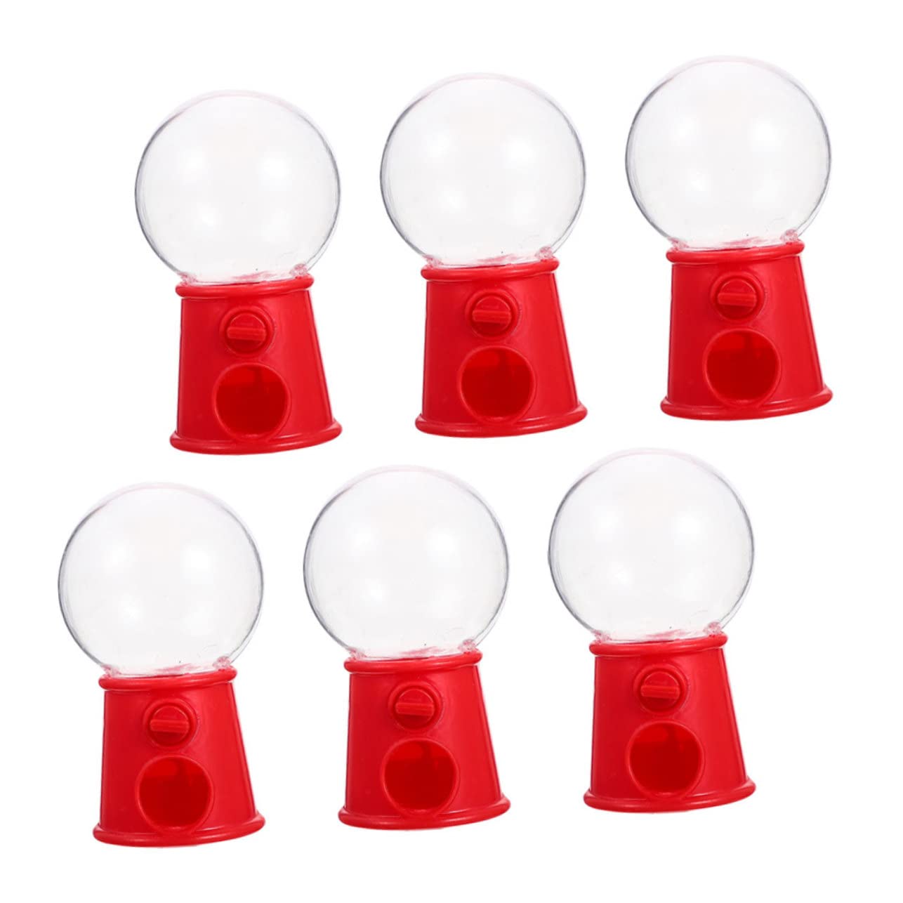 6pcs Mini Machine Small Gumballs Machine Gumballs Machine Candy Gumballs Machines Toys Gumballs Machine Bank Candy Machine Candy Twisting Candy Dispenser Machine Money Bank