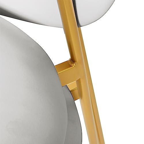 Tov Furniture McKenzie Light Grey Vegan Leather Stackable Dining Chair - Set of 2
