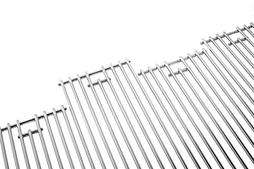 LS'BABQ Replace Parts 4-Pack Stainless Steel BBQ Grill Grates for Bull Most Models 19.25" x 7.5" OEM 16517,Steer Premium 69008,69009, Lonestar Select 87048,87049, 7 Burner Premium 18248,18249