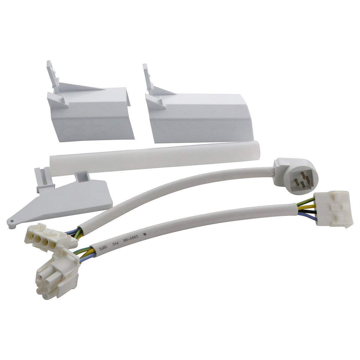 KITCHEN BASICS 101 WR30X10093 Ice Maker Kit Replacement for GE Refrigerator & 15 ft Universal Ice Maker Flexible Braided Stainless Steel Water Supply Hose Connector, 1/4 x 1/4 Compression Fittings