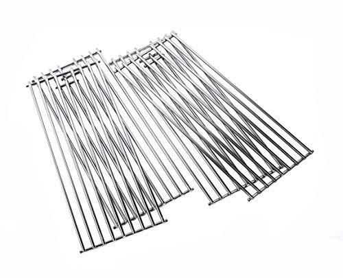 LS'BABQ Replace Parts 4-Pack Stainless Steel BBQ Grill Grates for Bull Most Models 19.25" x 7.5" OEM 16517,Steer Premium 69008,69009, Lonestar Select 87048,87049, 7 Burner Premium 18248,18249