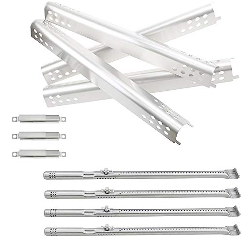 Htanch SD75 (4-Pack) 16 15/16" Heat Plate and Burner Replacement for Charbroil 463361017, 463673517, 463673017, 463376018P2, 463376117, 463275517, 463377117, 463673617, 463377017, 463347017