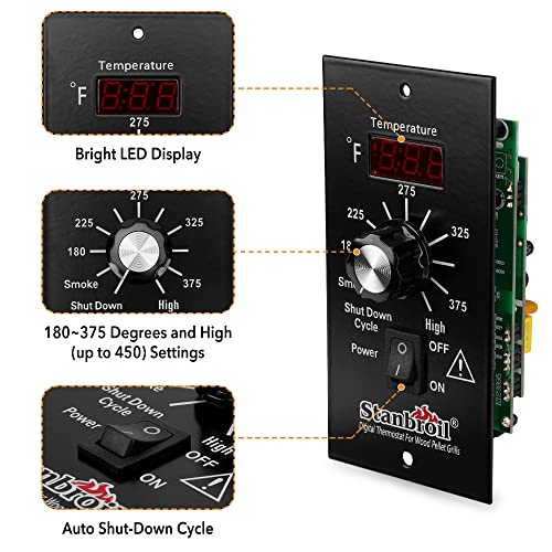 Stanbroil Replacement for Traeger Digital Controller Kit, Upgraded BBQ Temperature Controller with 7" RTD Temperature Sensor Probe Fit for Traeger Pellet Grills