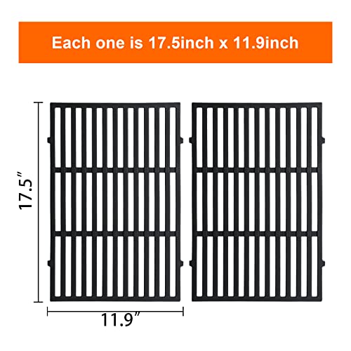 17.5 Inch Grill Grates Replacement for Weber 7638 Weber Spirit Grill Parts I & II 300 Series Spirit E/S 310 E/S 320 E/S 330 SP-320, Spirit 700 Genesis 1000-3500 Genesis Gold Silver Platinum B/C