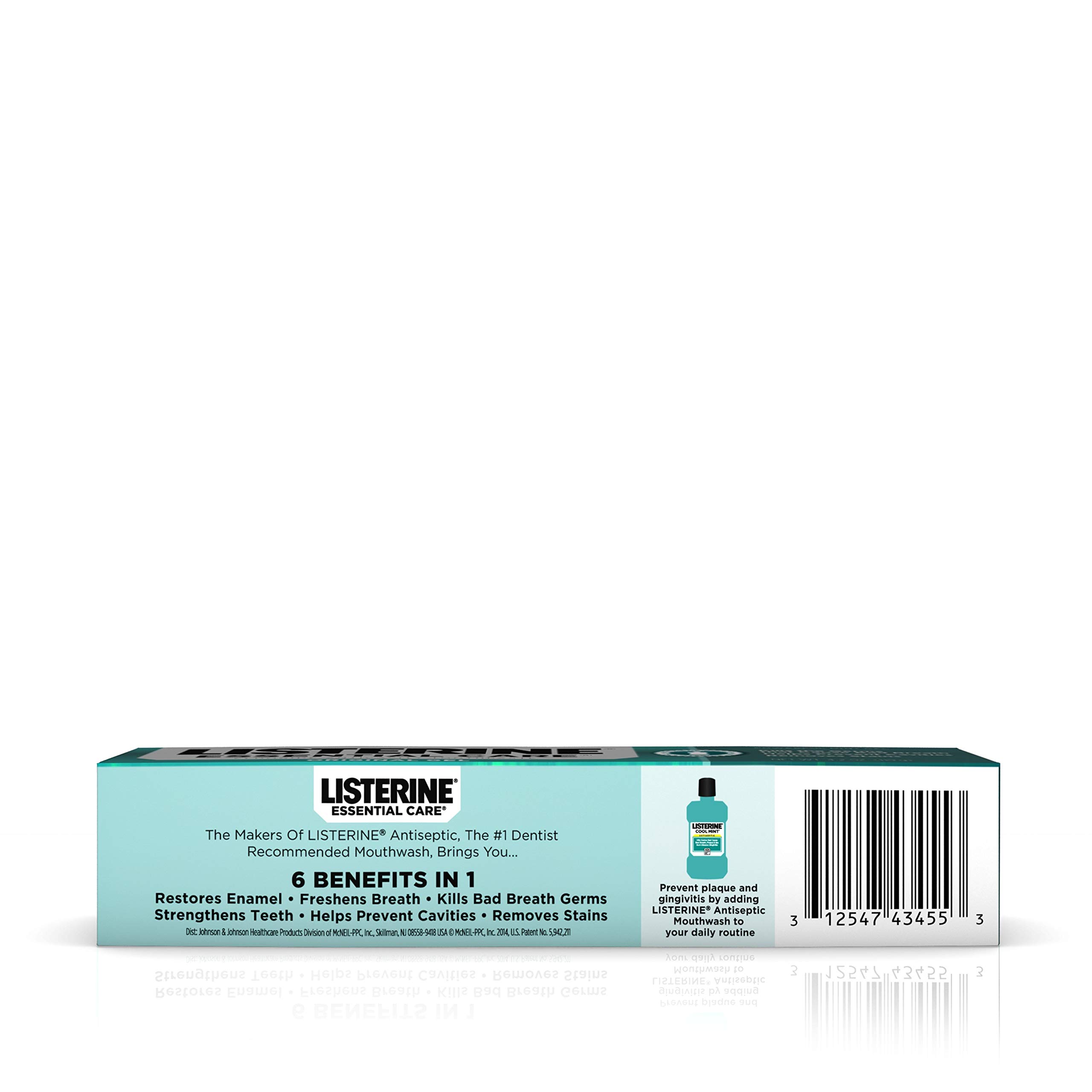 Listerine Essential Care Toothpaste, Powerful Mint Gel, 4.2 Ounce