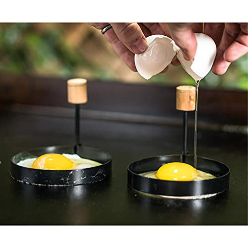 Blackstone 1543 Outdoor Griddle Breakfast Preparation Kit with Pancake Batter Dispenser, Cast Iron Bacon Press, and 2 Non Stick Steel Egg Rings