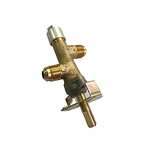 Meter Star CSA Certified Brass Safety Gas Valve for Fire Pit/Gas Grill, BBQ Grill Control Valve Assembly with 3/8" NPT(5/8UNF) Inlet and Outlet Corrugated or Flexible Hose