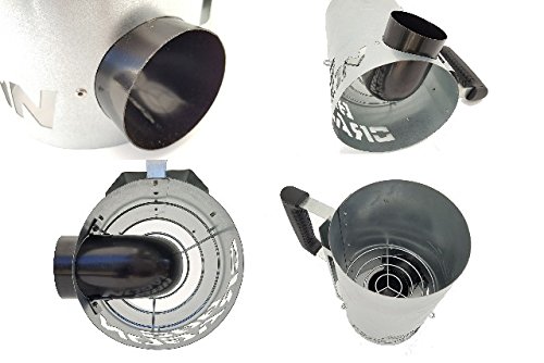 BBQ Dragon Charcoal Starter and Grill Lighter Fan Bundle Chimney of Insanity Charcoal Starter - The Fastest and Easiest Charcoal Chimney Starter for BBQ Grills