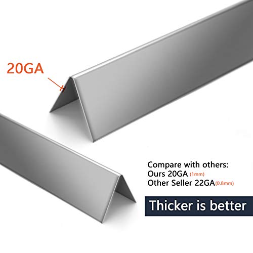 Hongso 34 1/4" SS Burner Tube Set and 24.5" Flavorizer Bars Replacement for Weber Genesis 300 Series E-310 E-320 EP-310 EP-320 S-310 S-320 Gas Grills (with Side Control Panel Only), 67722 7539 7540