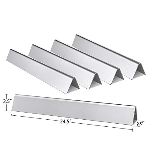 Hongso 34 1/4" SS Burner Tube Set and 24.5" Flavorizer Bars Replacement for Weber Genesis 300 Series E-310 E-320 EP-310 EP-320 S-310 S-320 Gas Grills (with Side Control Panel Only), 67722 7539 7540
