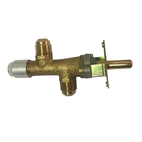 Meter Star CSA Certified Brass Safety Gas Valve for Fire Pit/Gas Grill, BBQ Grill Control Valve Assembly with 3/8" NPT(5/8UNF) Inlet and Outlet Corrugated or Flexible Hose